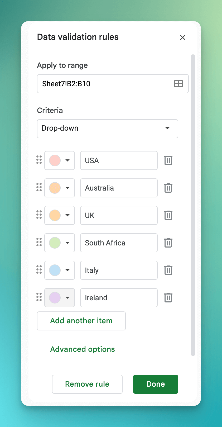 How to Add a Dropdown List in Google Sheets